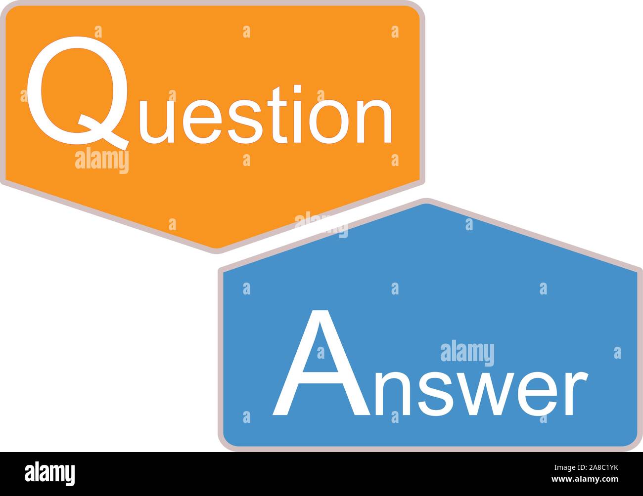 q and a icon on white background. question and answer sign. flat style ...