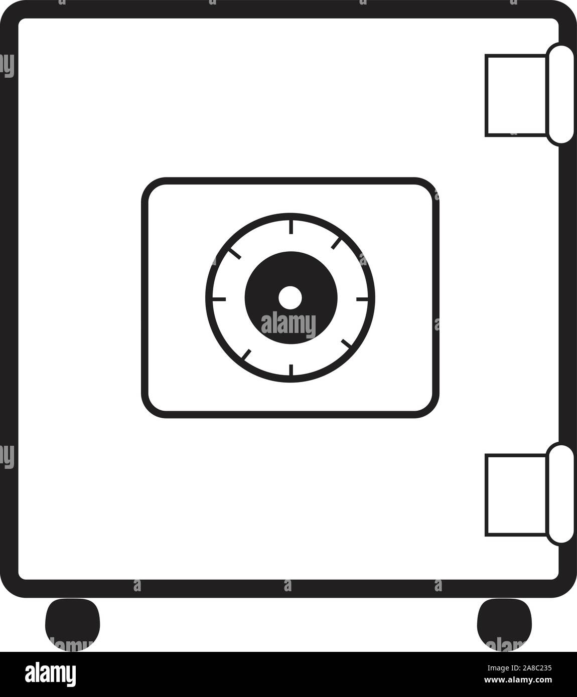 safe icon on white background. safe symbol. flat style Stock Vector ...