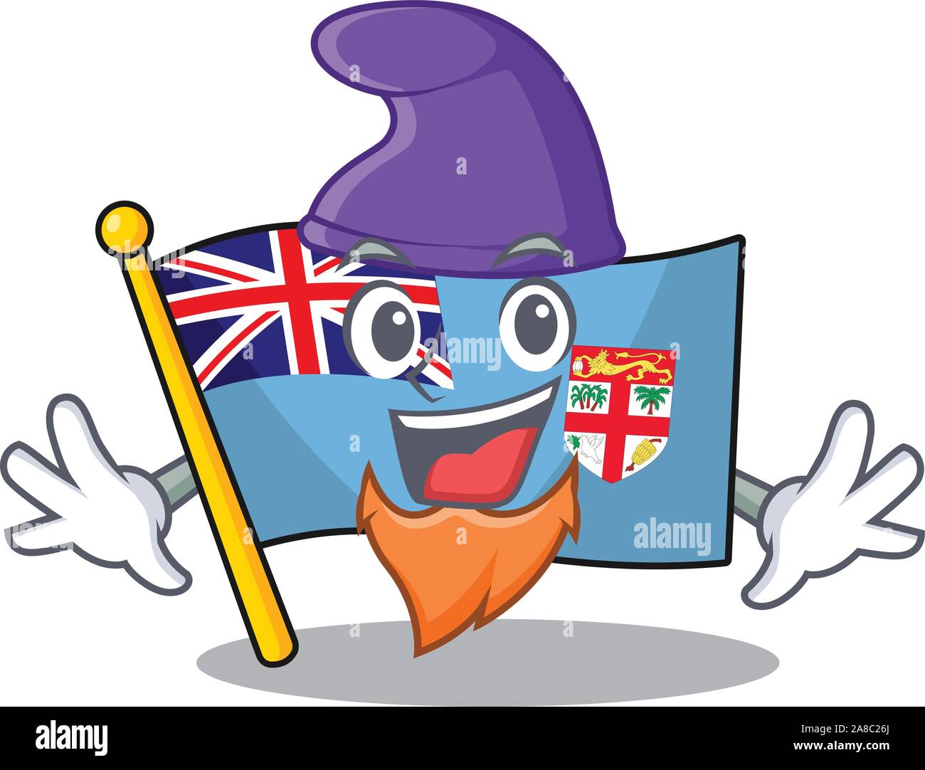 flag fiji isolated in the elf mascot Stock Vector Image & Art - Alamy