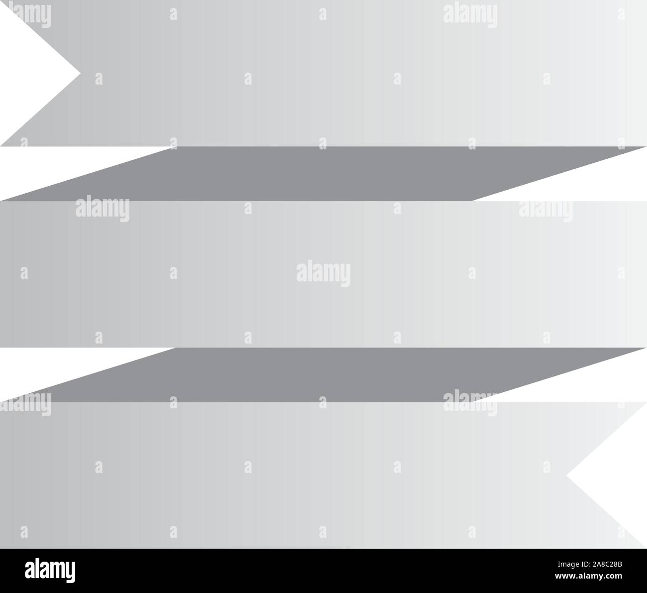 white ribbon banner on white background. white ribbon sign. flat style ...