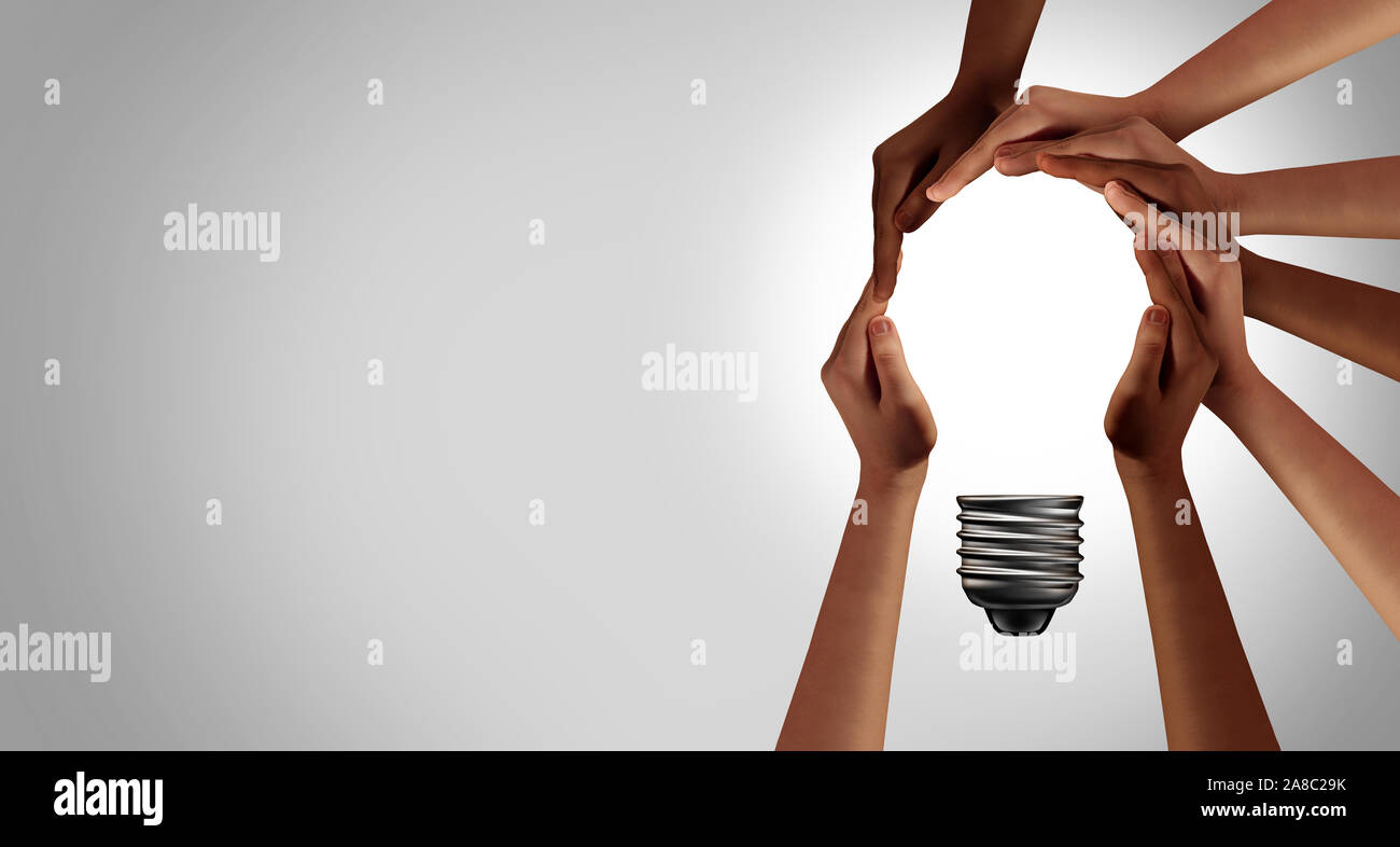 Team thinking together as a diverse group of people coming together ...