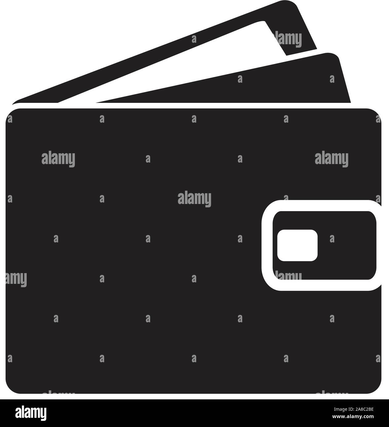 wallet icon on white background. flat style. wallet sign. cash symbol ...