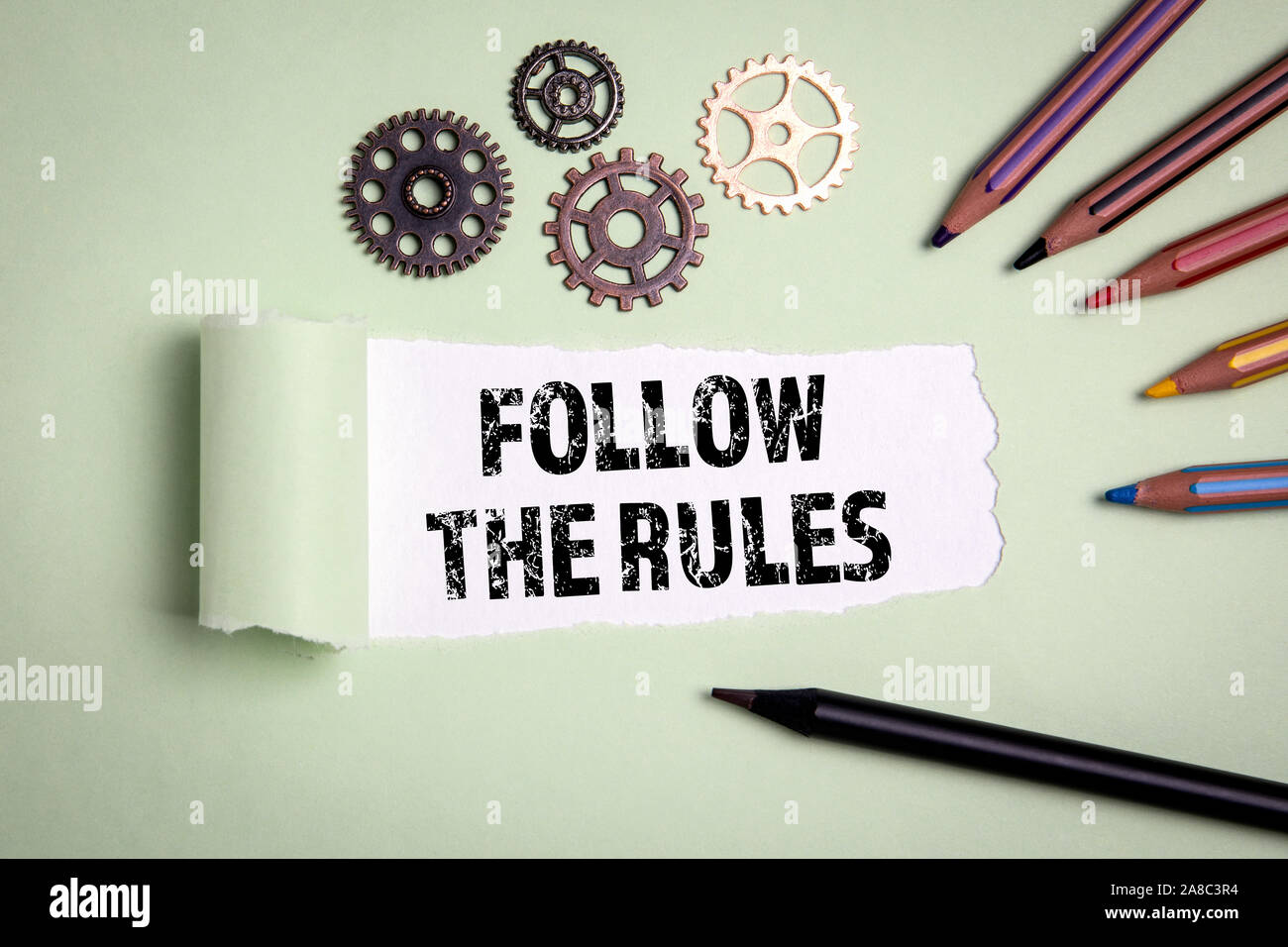 Follow The Rules. Guidelines, security and strategy concept Stock Photo ...