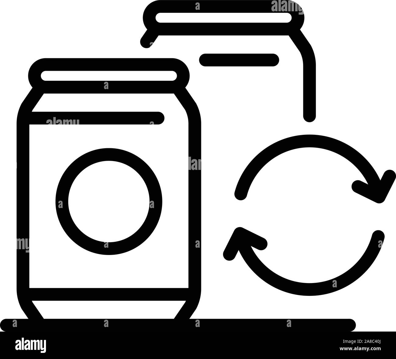 Recycling tin can icon, outline style Stock Vector Image & Art - Alamy