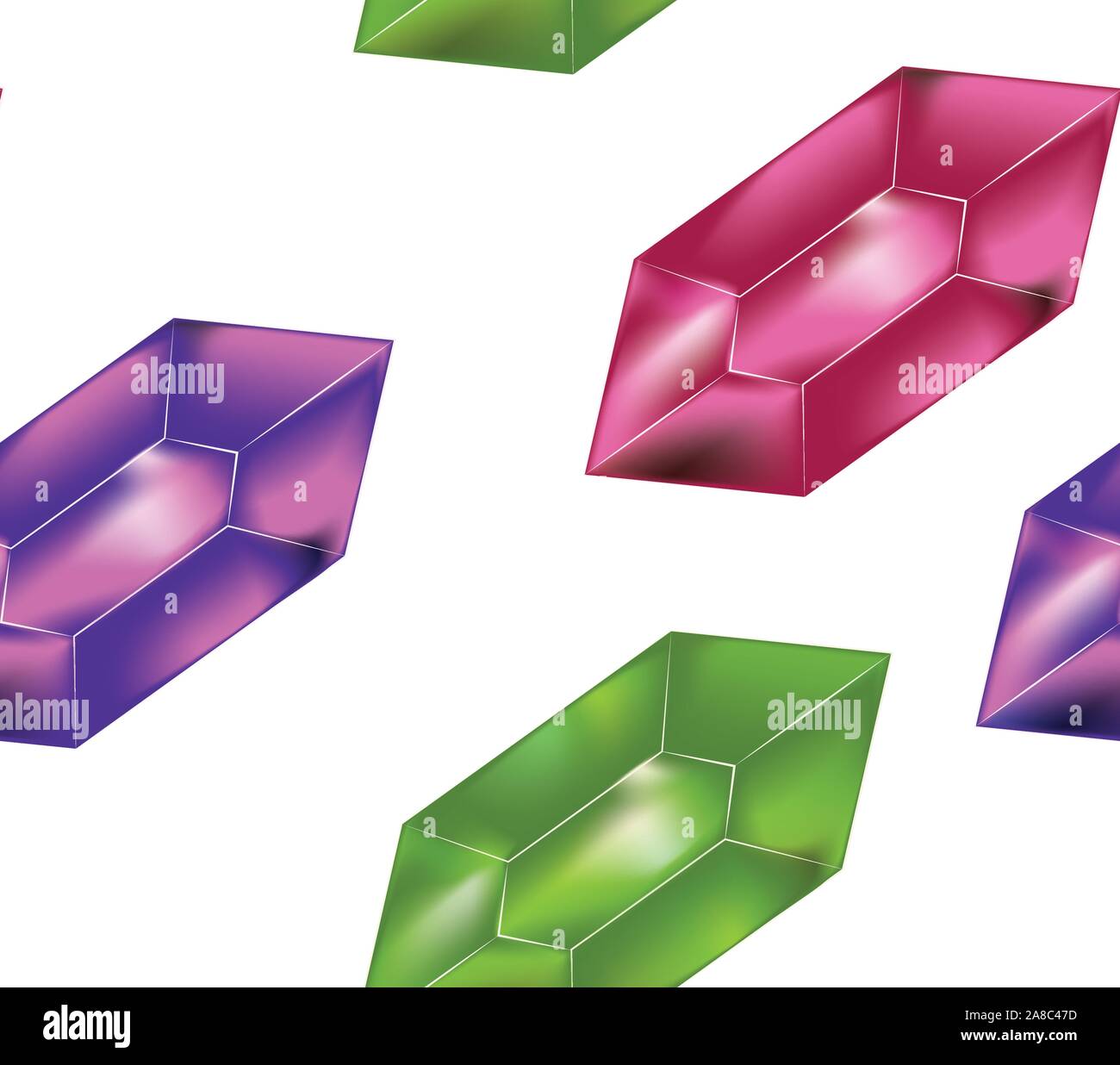 Abstract colorful rock crystal design on white background Stock Vector ...