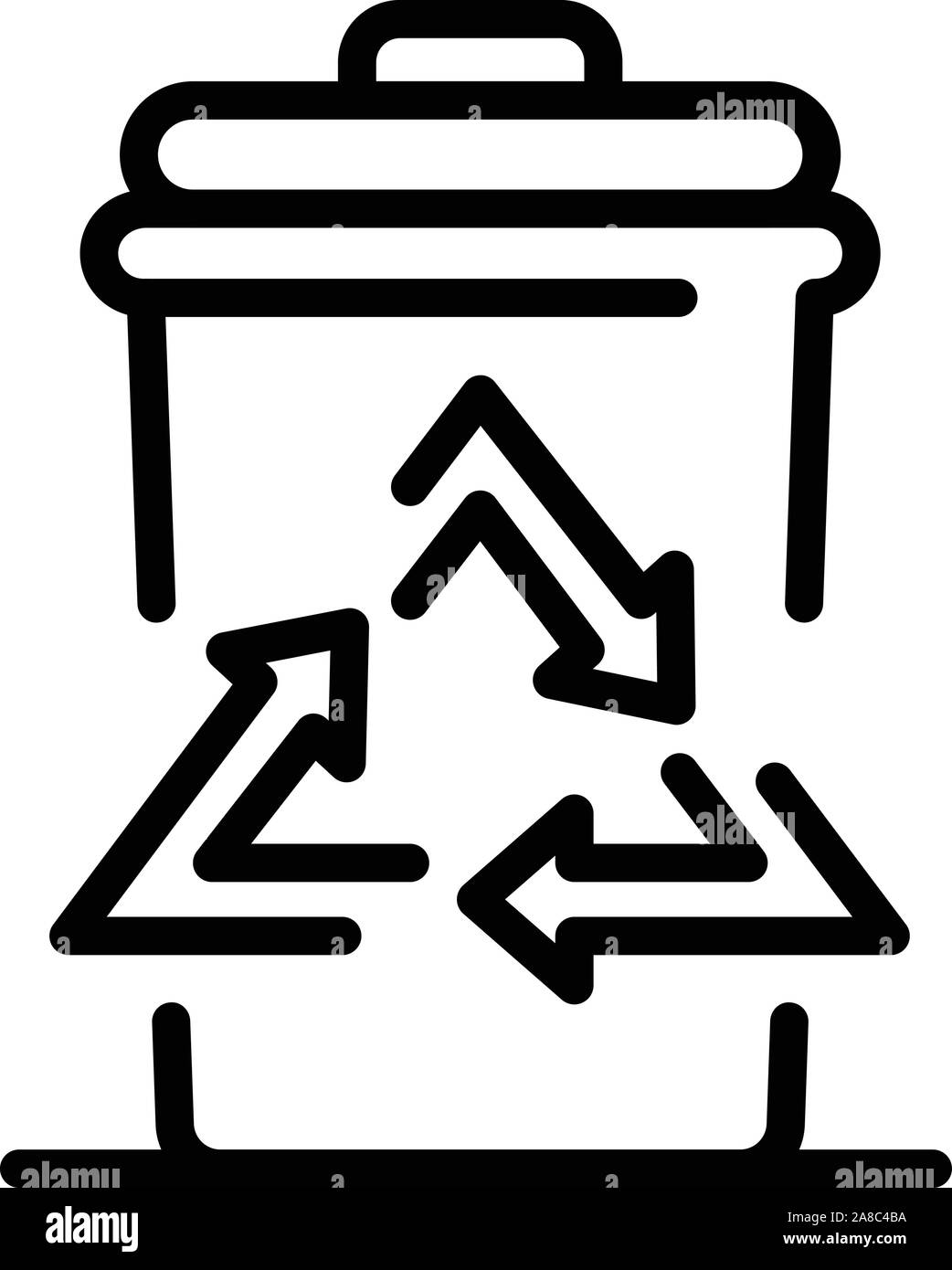 Garbage bin icon, outline style Stock Vector Image & Art - Alamy