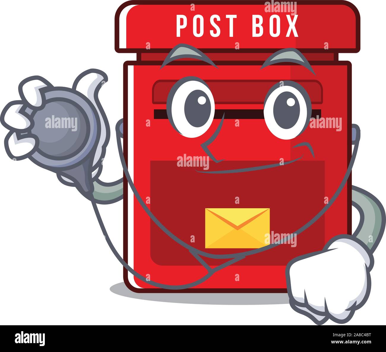 doctor happy mailbox in with cartoon cute Stock Vector Image & Art - Alamy