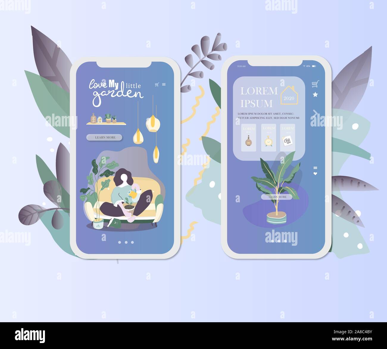 Feminine concept illustration, beautiful women in different situations ...