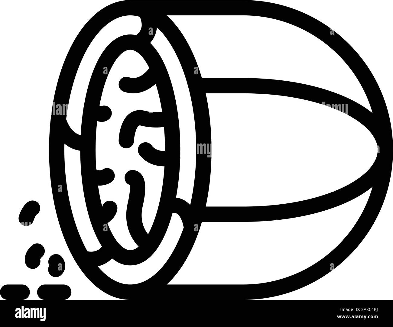 Nutmeg icon, outline style Stock Vector Image & Art - Alamy