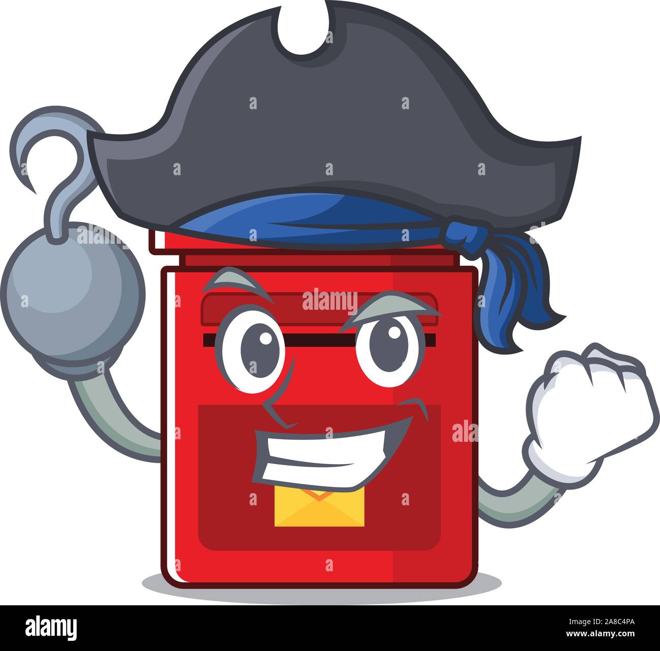 pirate happy mailbox in with cartoon cute Stock Vector Image & Art - Alamy