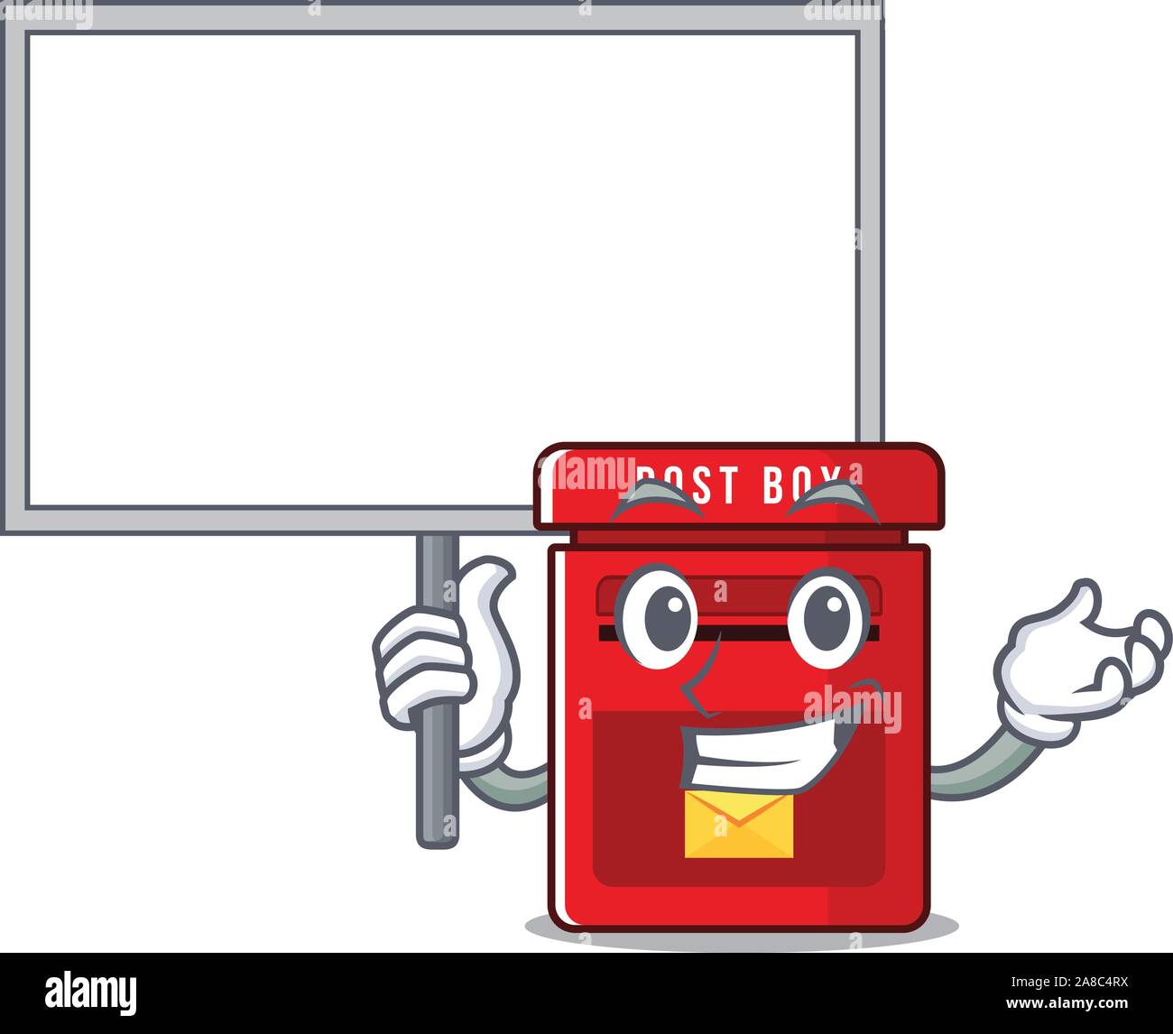 bring board happy mailbox in with cartoon cute Stock Vector Image & Art ...