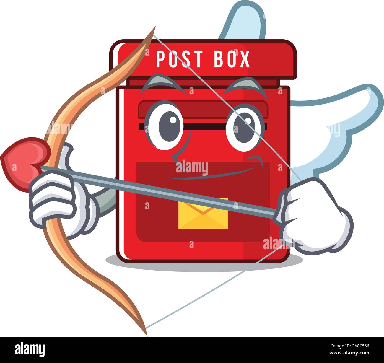 cupid happy mailbox in with cartoon cute Stock Vector Image & Art - Alamy