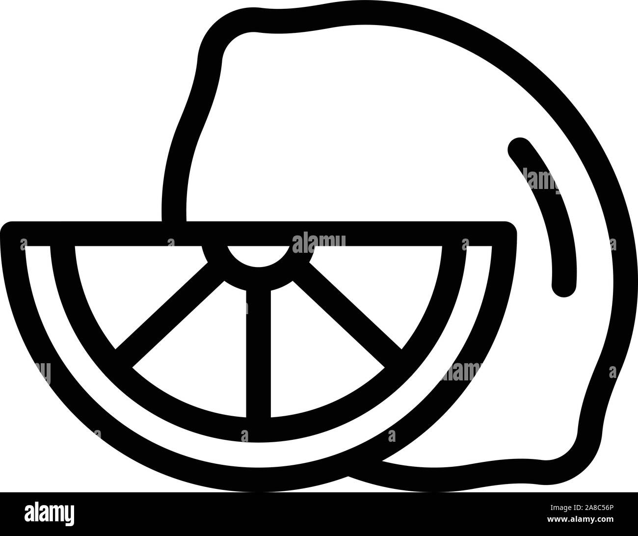 Slice lemon icon, outline style Stock Vector Image & Art - Alamy