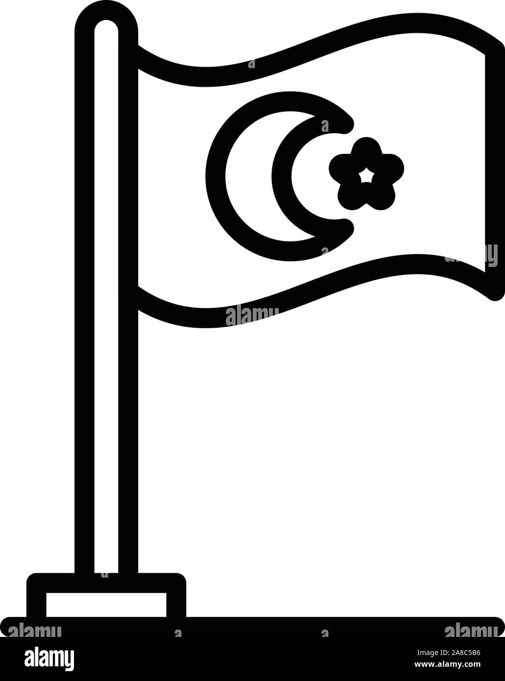 Turkey flag icon, outline style Stock Vector Image & Art - Alamy