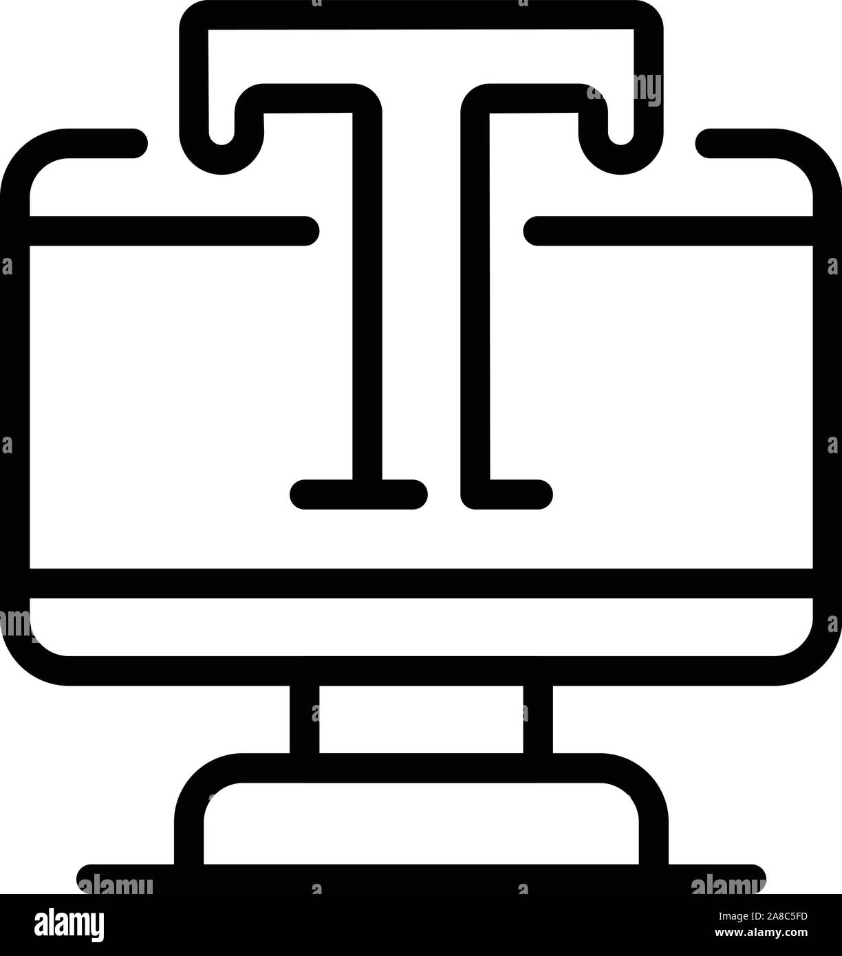 Text editor icon, outline style Stock Vector Image & Art - Alamy