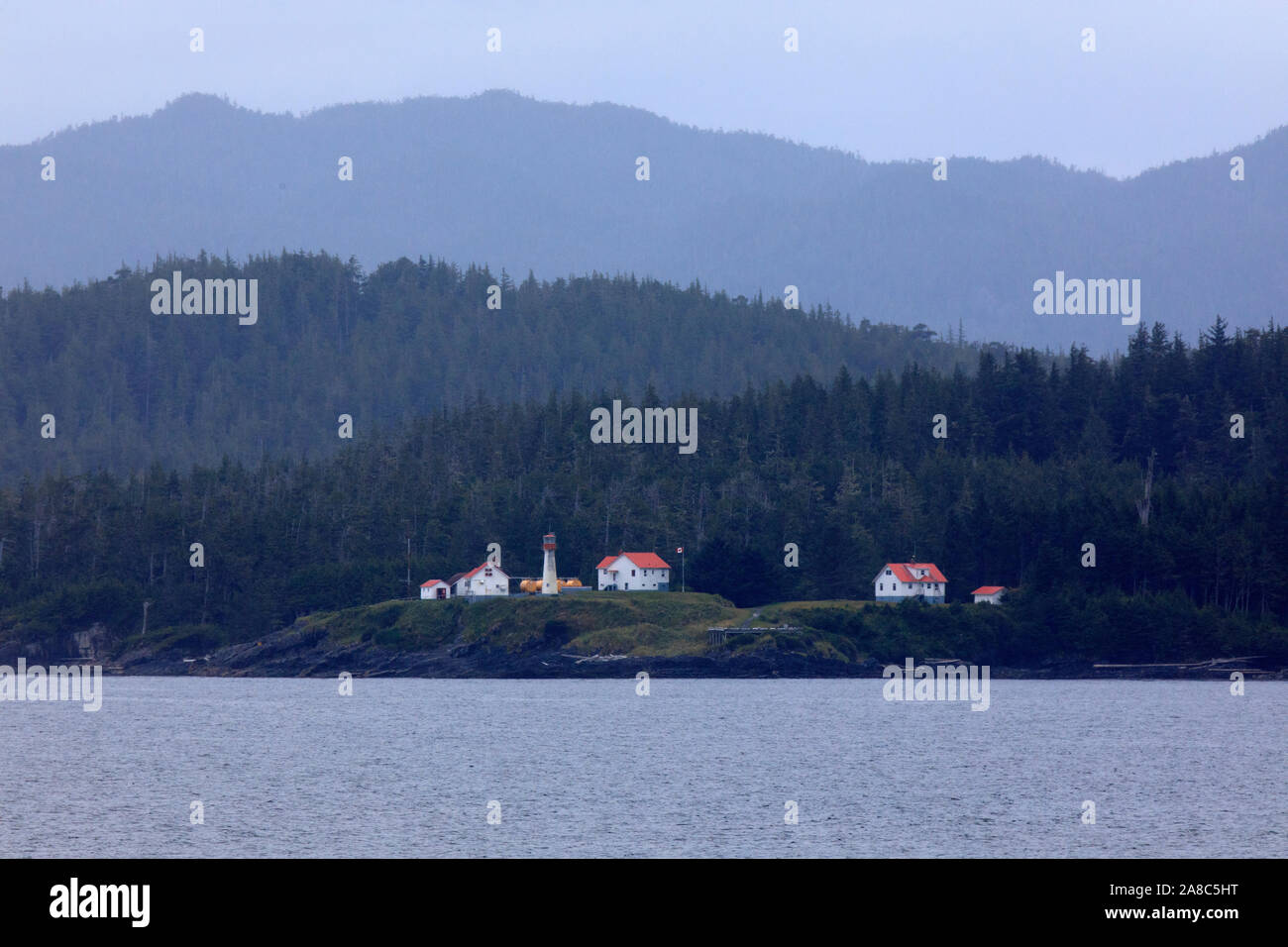 Inside Passage coastline landscape, Inside Passage, Alaska, USA Stock ...
