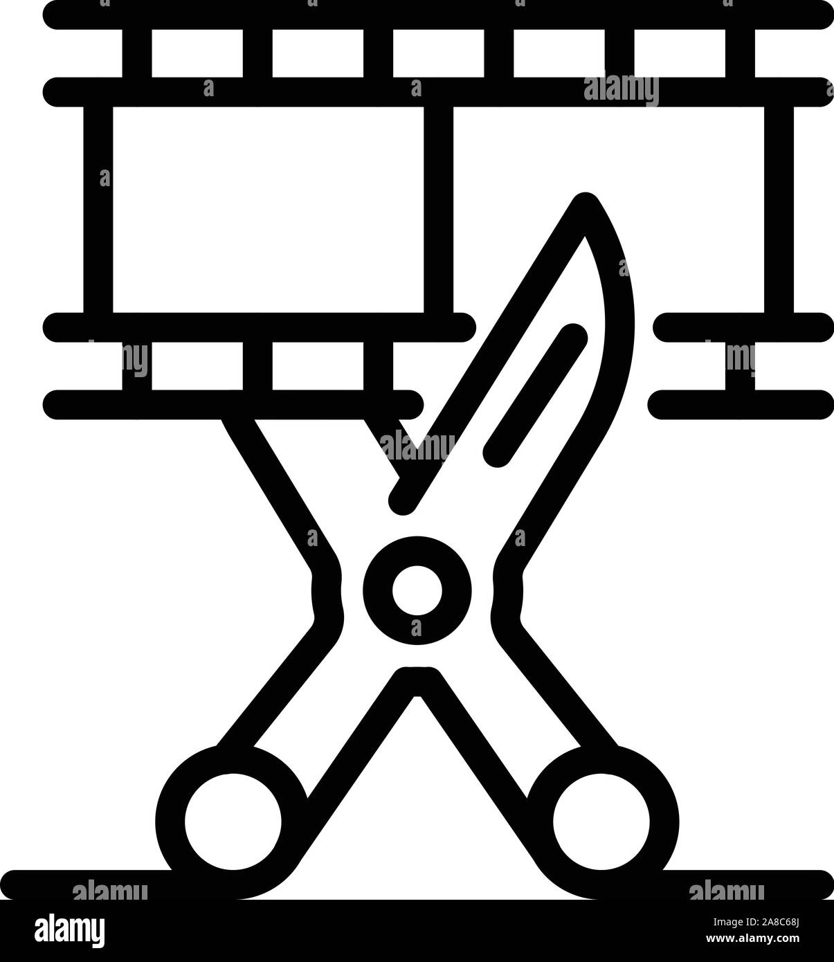 Cut video maker icon, outline style Stock Vector Image & Art - Alamy
