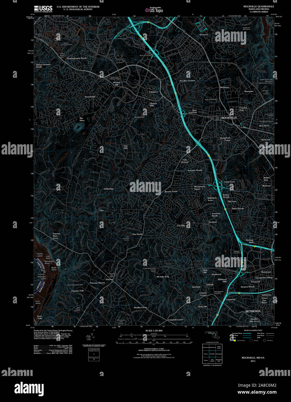 Rockville maryland map hi-res stock photography and images - Alamy