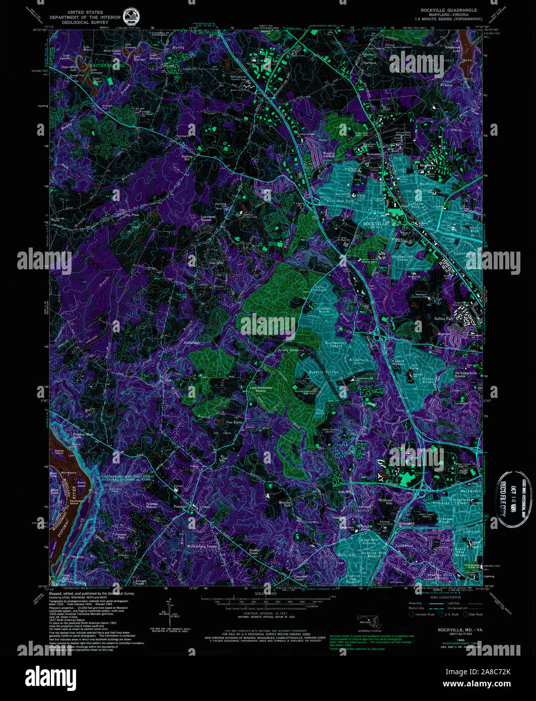 Rockville maryland map hi-res stock photography and images - Alamy