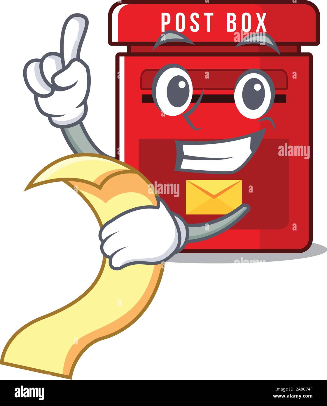 vector mailbox with a the holding bill mascot Stock Vector Image & Art ...