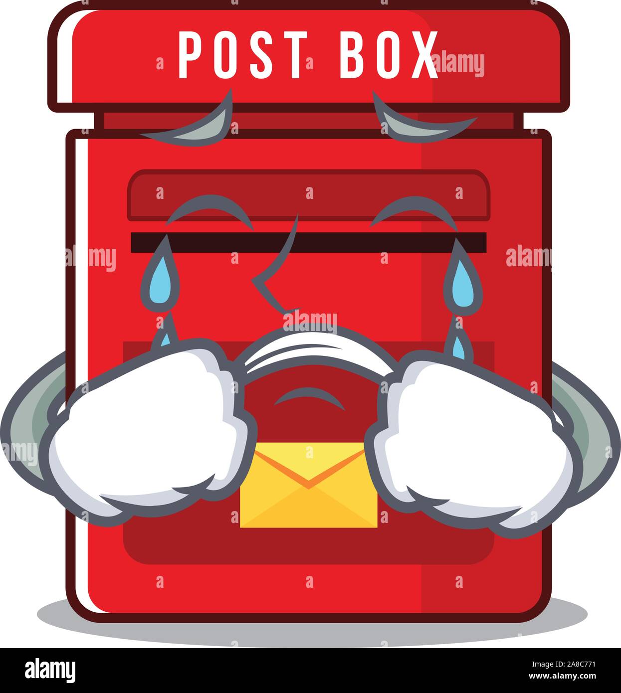 vector mailbox with a the crying mascot Stock Vector Image & Art - Alamy