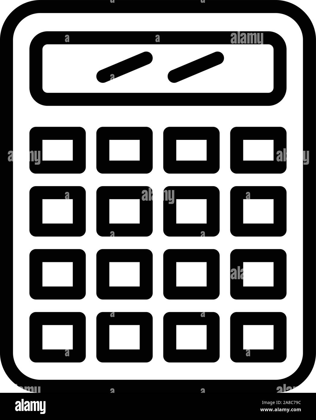 Calculator icon, outline style Stock Vector Image & Art - Alamy