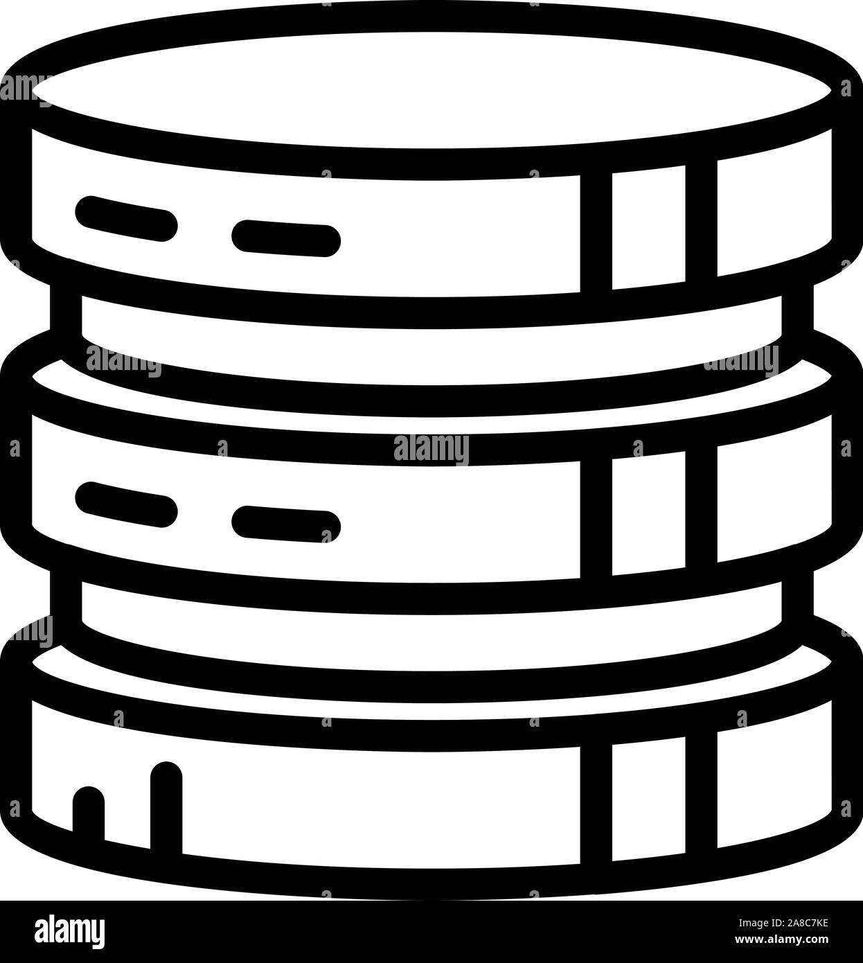 Round server tower icon, outline style Stock Vector Image & Art - Alamy