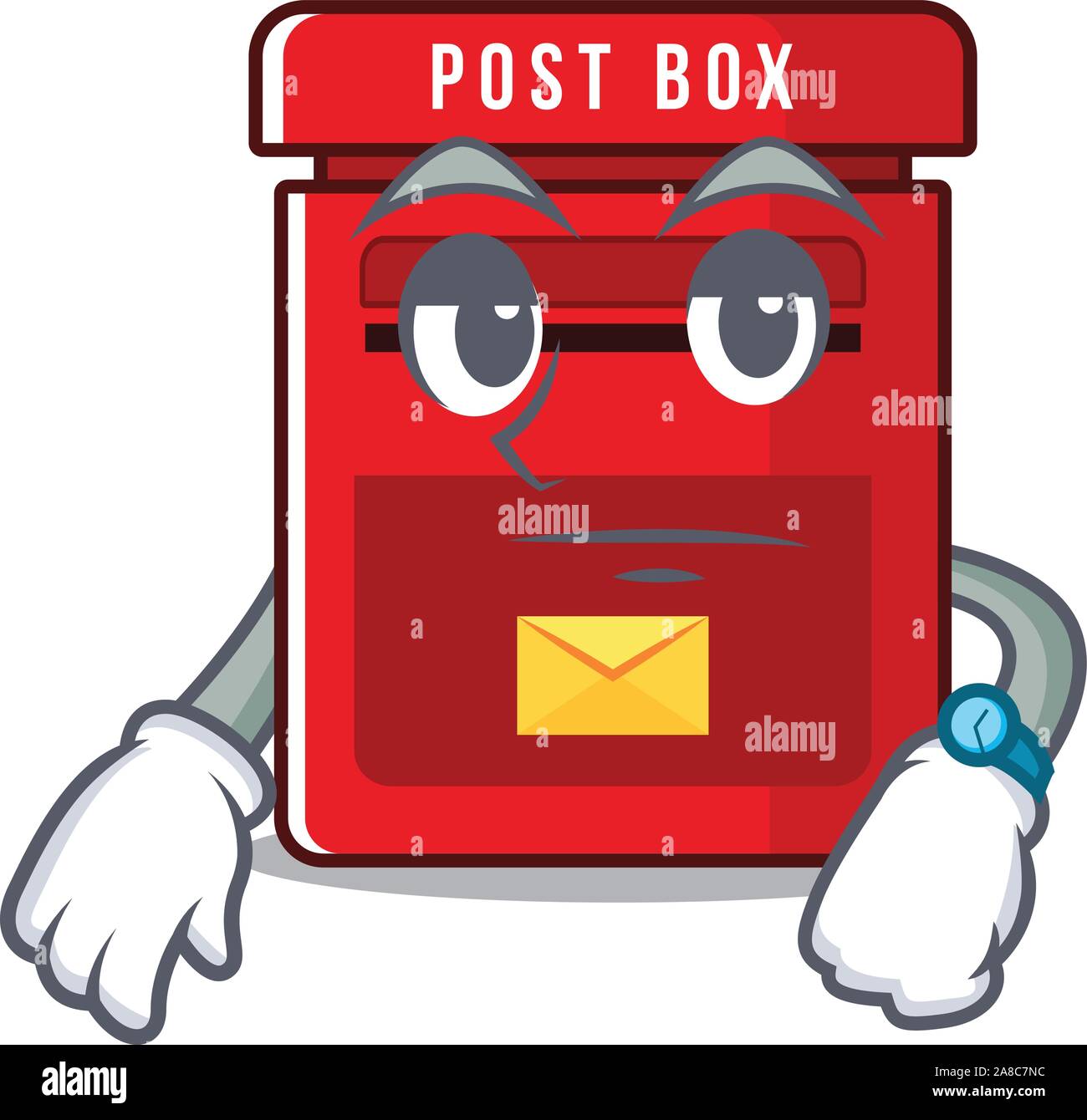 mailbox with a the mascot cartoon waiting Stock Vector Image & Art - Alamy