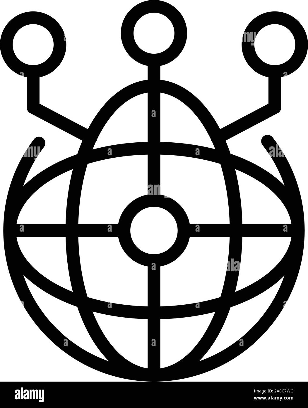 Global connection icon, outline style Stock Vector Image & Art - Alamy
