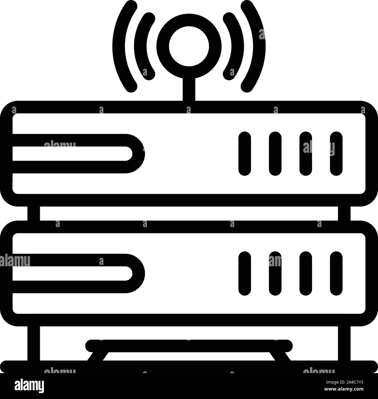 Remote server icon, outline style Stock Vector Image & Art - Alamy