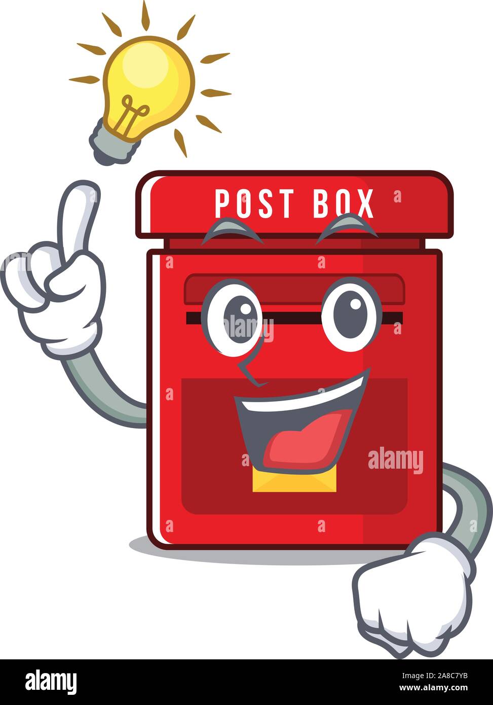 mailbox with a the mascot cartoon have an idea Stock Vector Image & Art ...