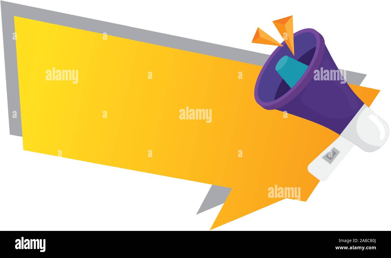 speech bubble with megaphone isolated icon Stock Vector Image & Art - Alamy