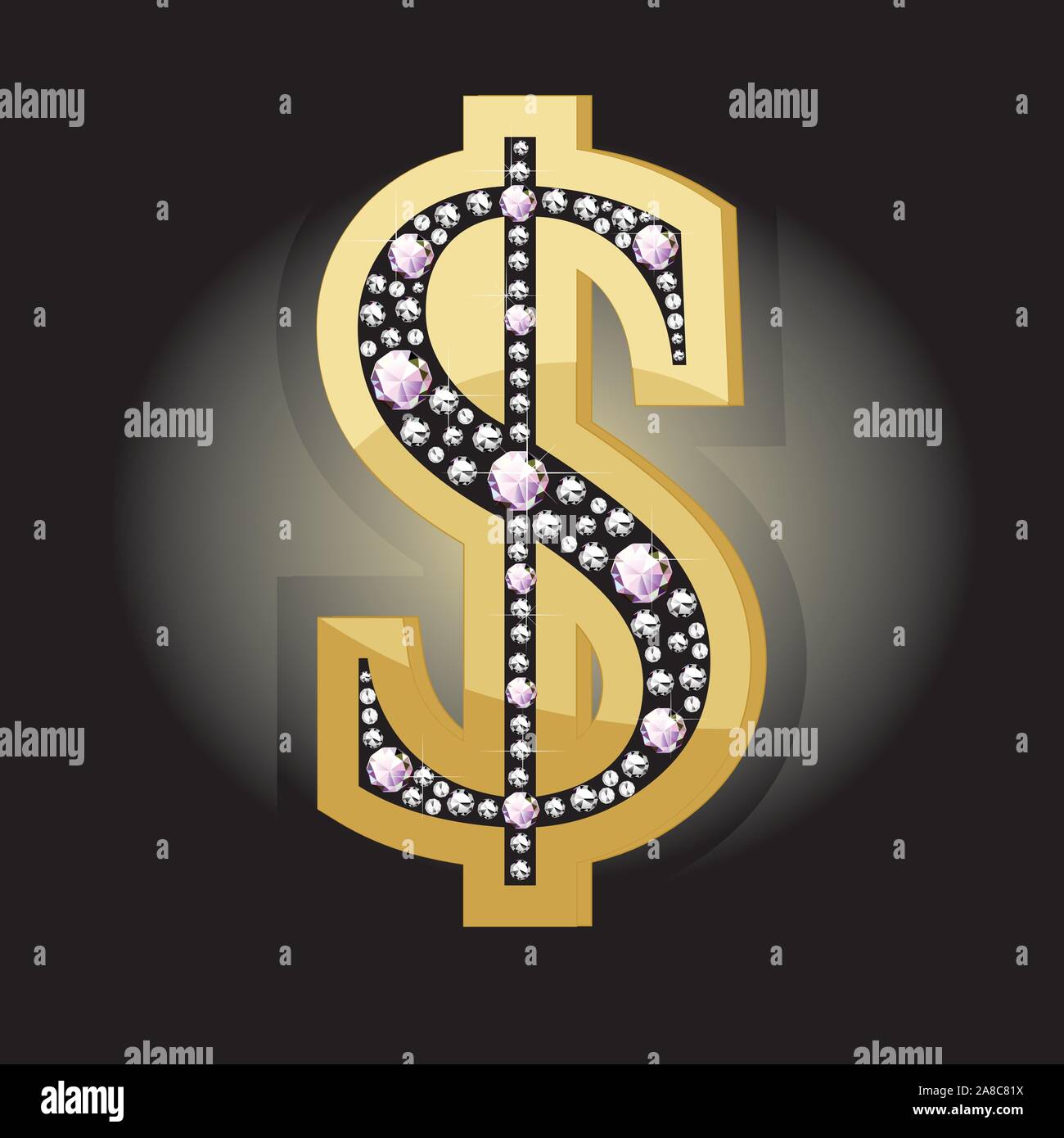 Money gold diamonds Stock Vector Images - Alamy