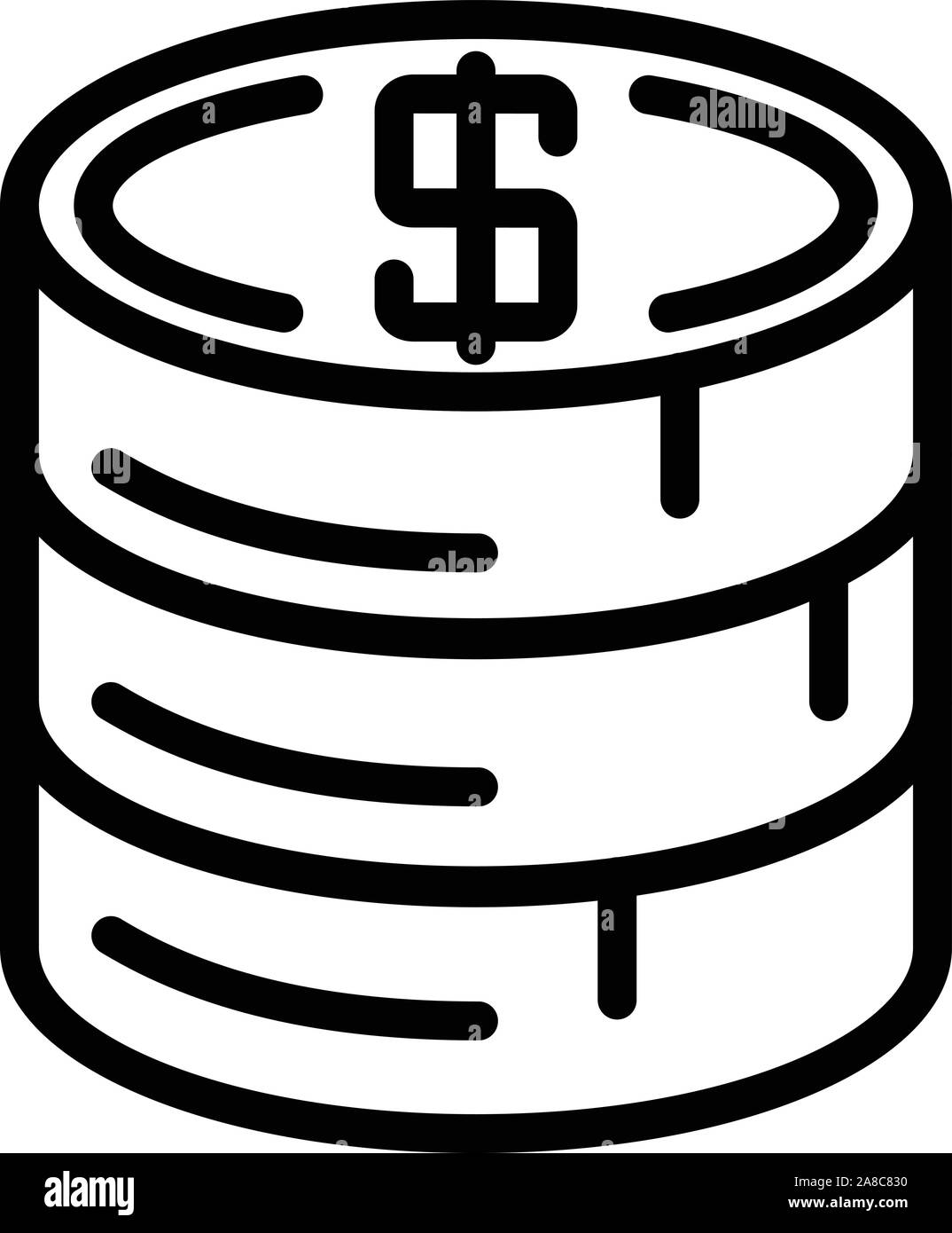 Stack of coins icon, outline style Stock Vector Image & Art - Alamy