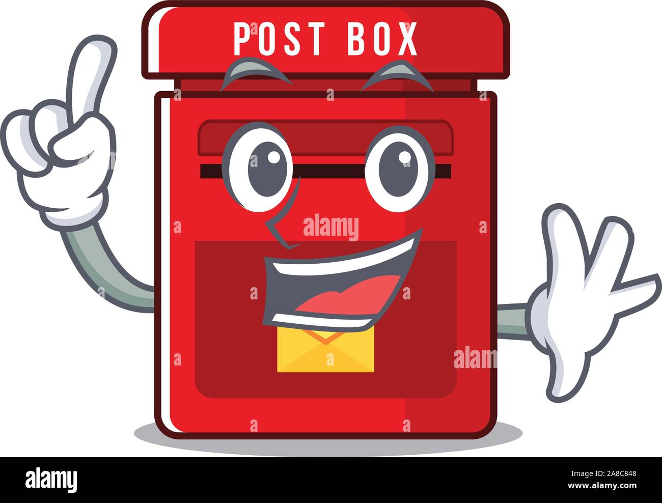 Cartoon character mail pointing Stock Vector Images - Alamy