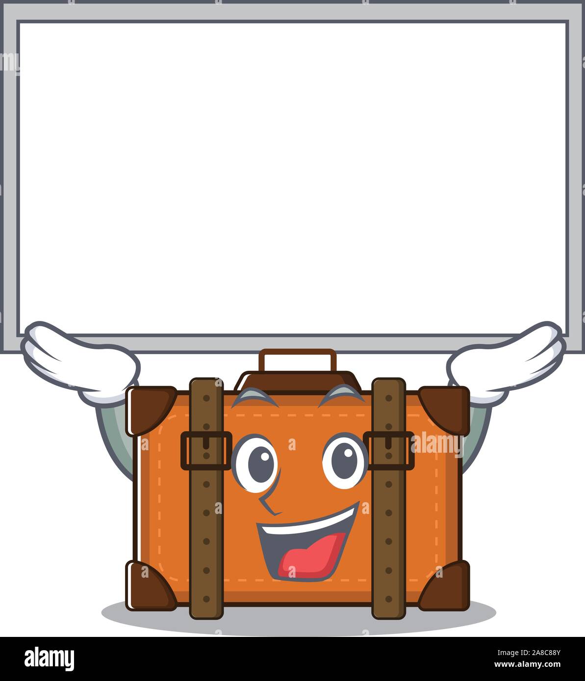 up board cute suitcase with the cartoon shape Stock Vector Image & Art ...