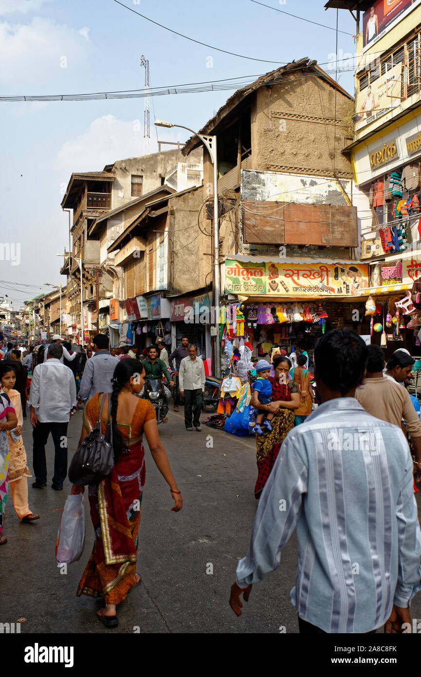 View of a market place with people Stock Photo - Alamy
