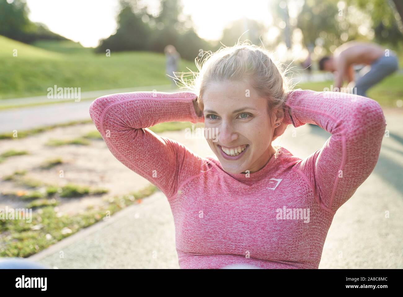 Doing gymnastics hi-res stock photography and images - Alamy