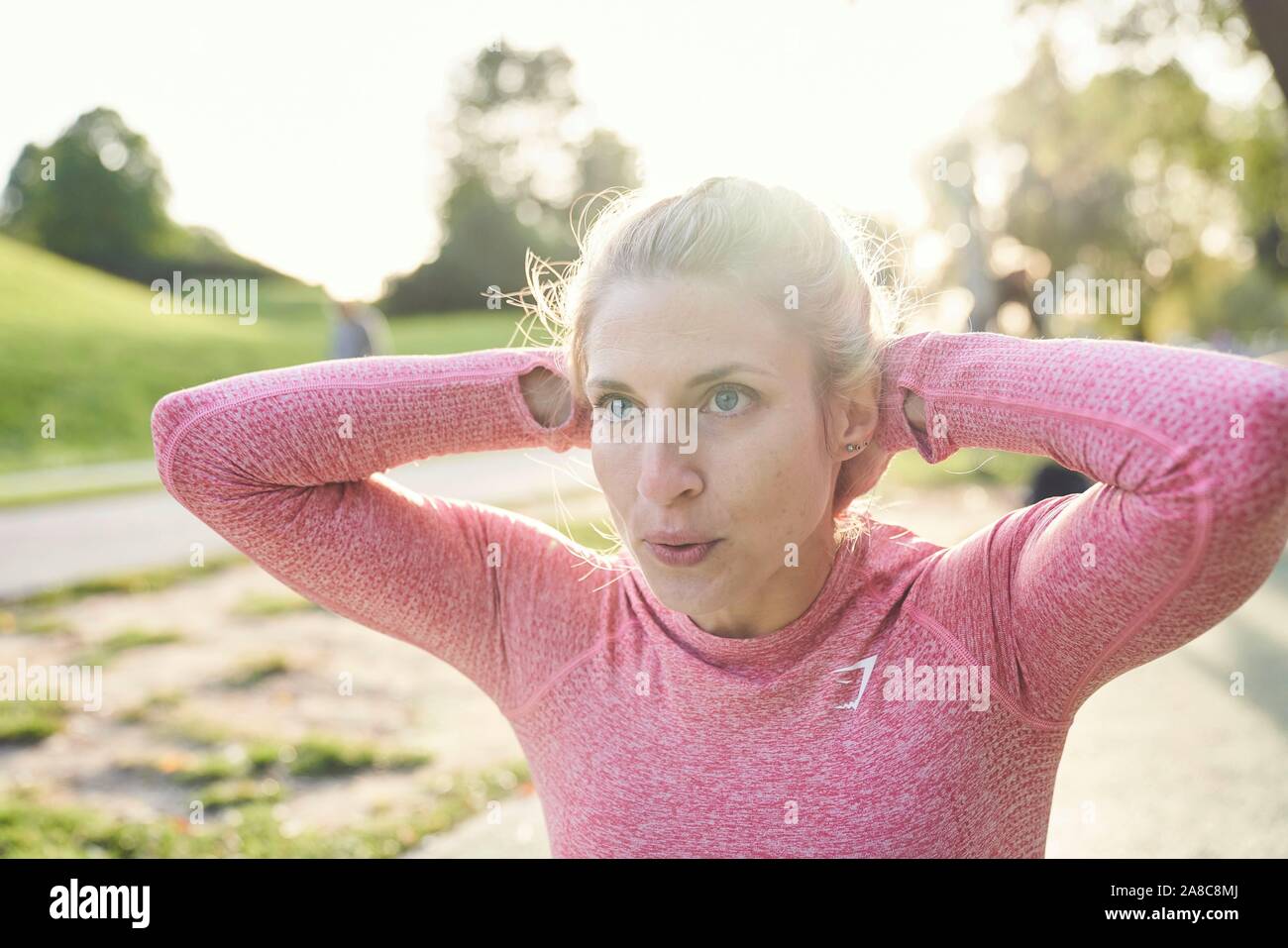 Doing gymnastics hi-res stock photography and images - Alamy