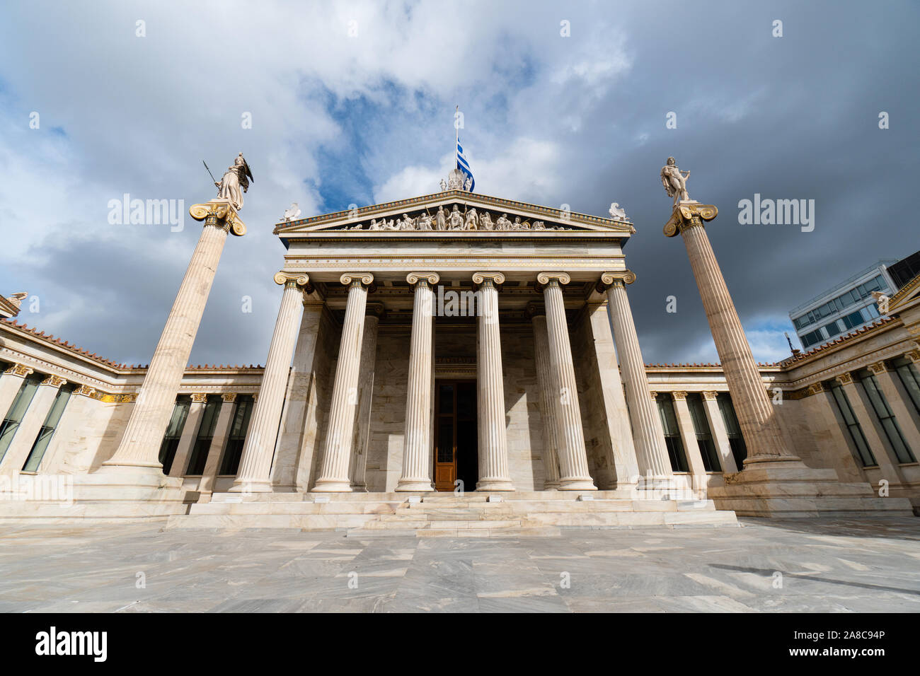 Neoclassical building of Greek Academy of Sciences and Arts built in ...