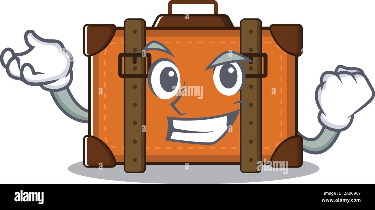 suitcase successful in the cartoon with mascot Stock Vector Image & Art ...