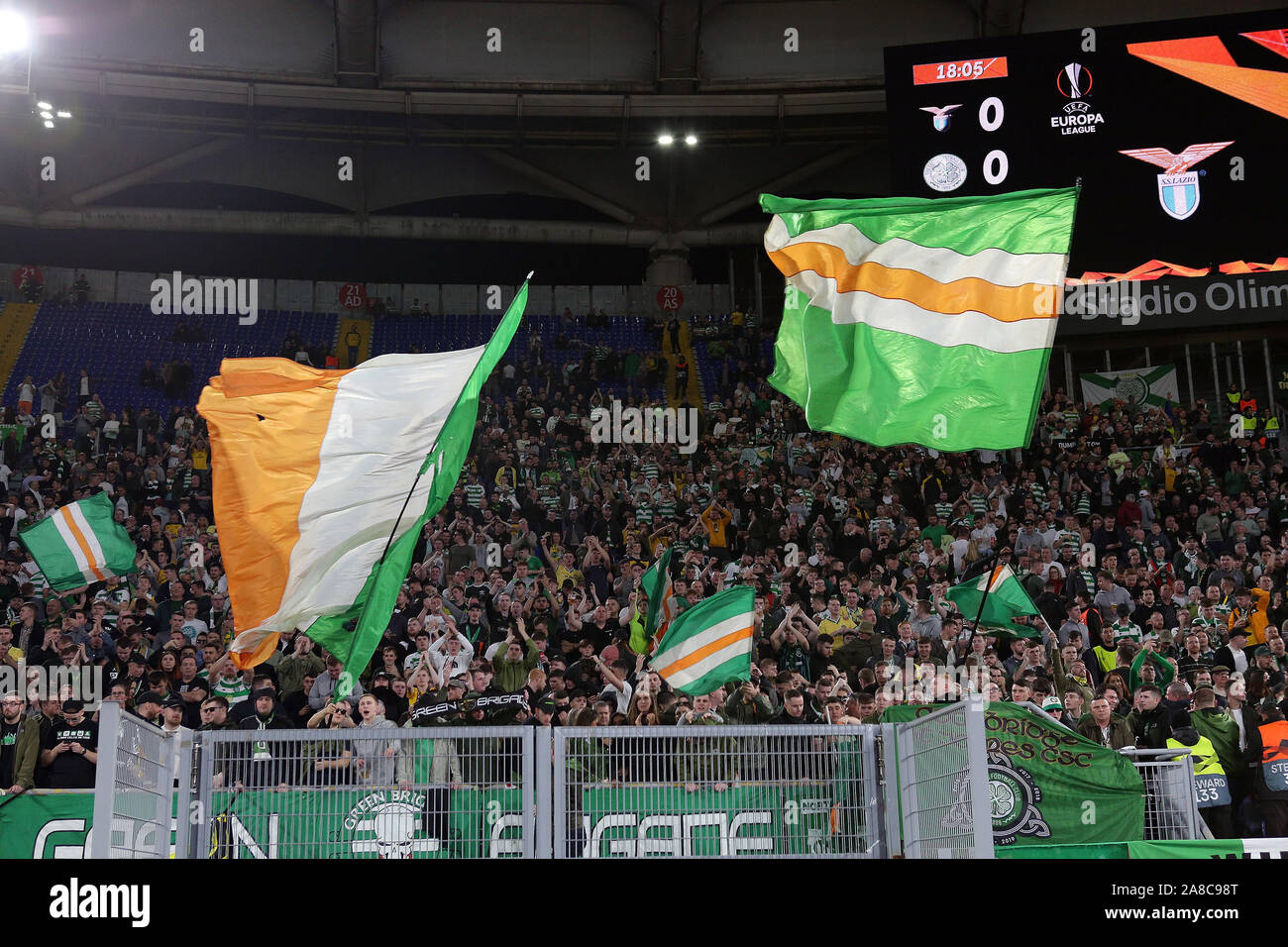 Rome, Italy . 07th Nov, 2019. Supporters of Celtic before the UEFA ...