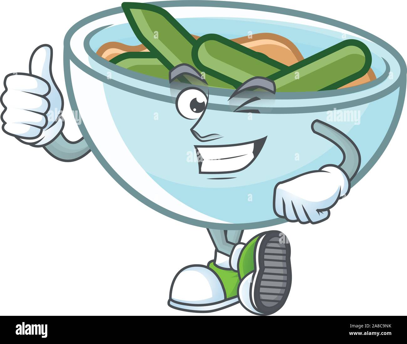 Green beans cartoon in Cut Out Stock Images & Pictures - Alamy