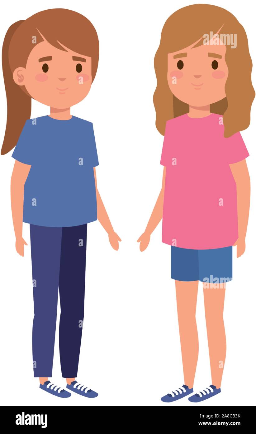 cute little girls avatar character Stock Vector Image & Art - Alamy
