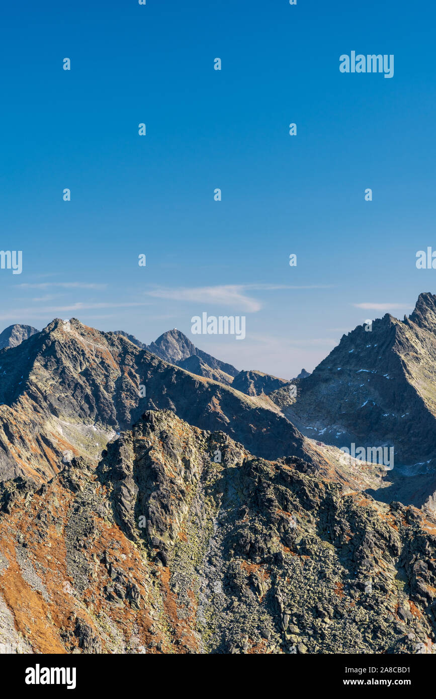 Strbsky stit, Ladovy stit, Rysy, Lomnicky stit and Tazky stit mountain ...