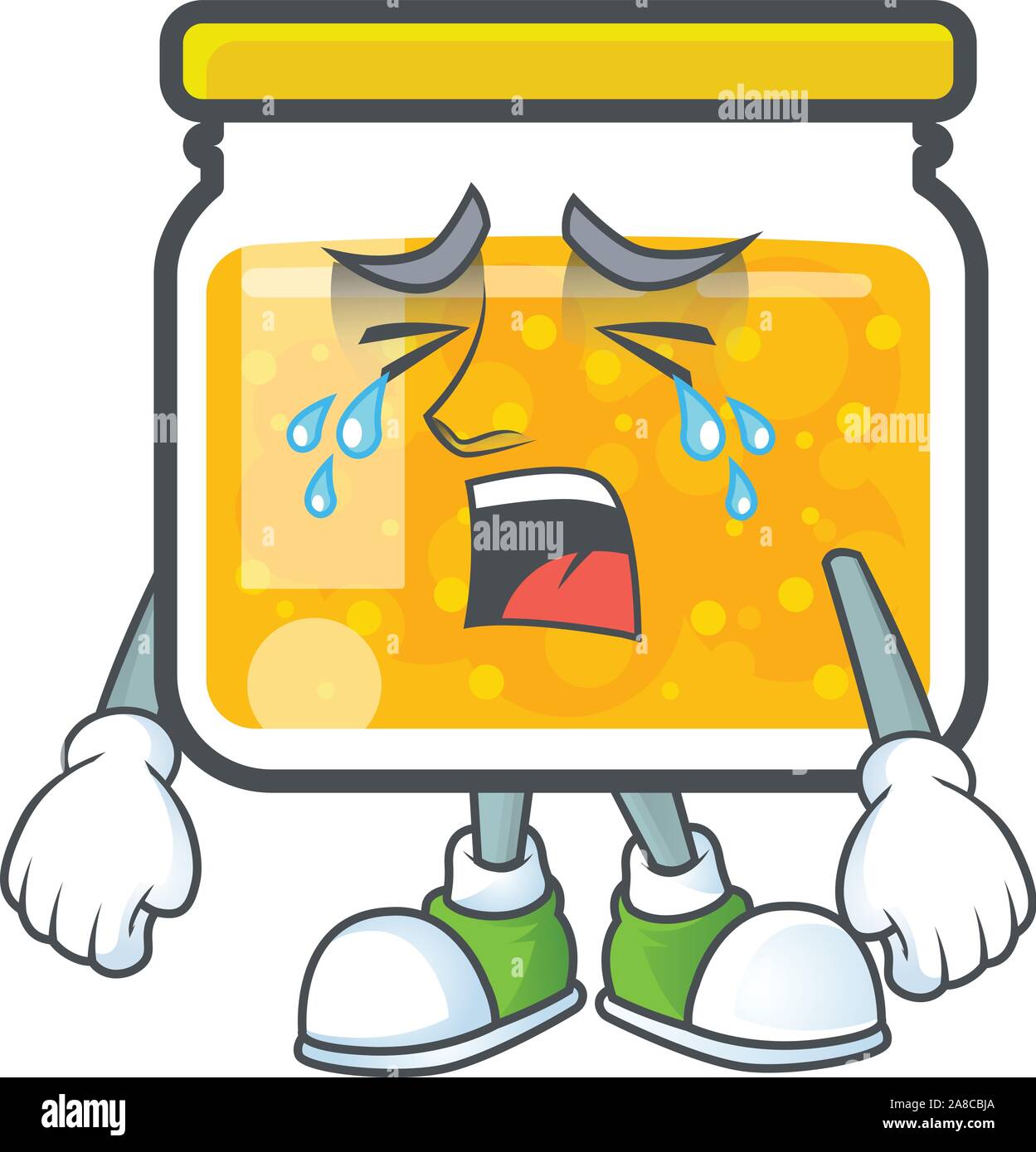 Jam with mascot crying on white background Stock Vector Image & Art - Alamy