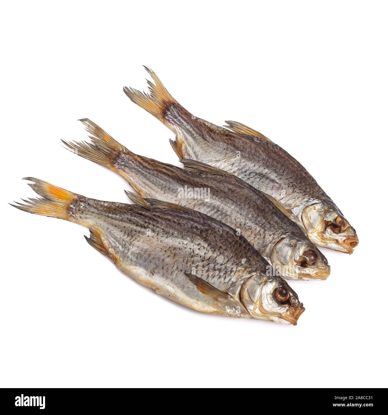 Fish dried ram it is isolated on a white background Stock Photo - Alamy
