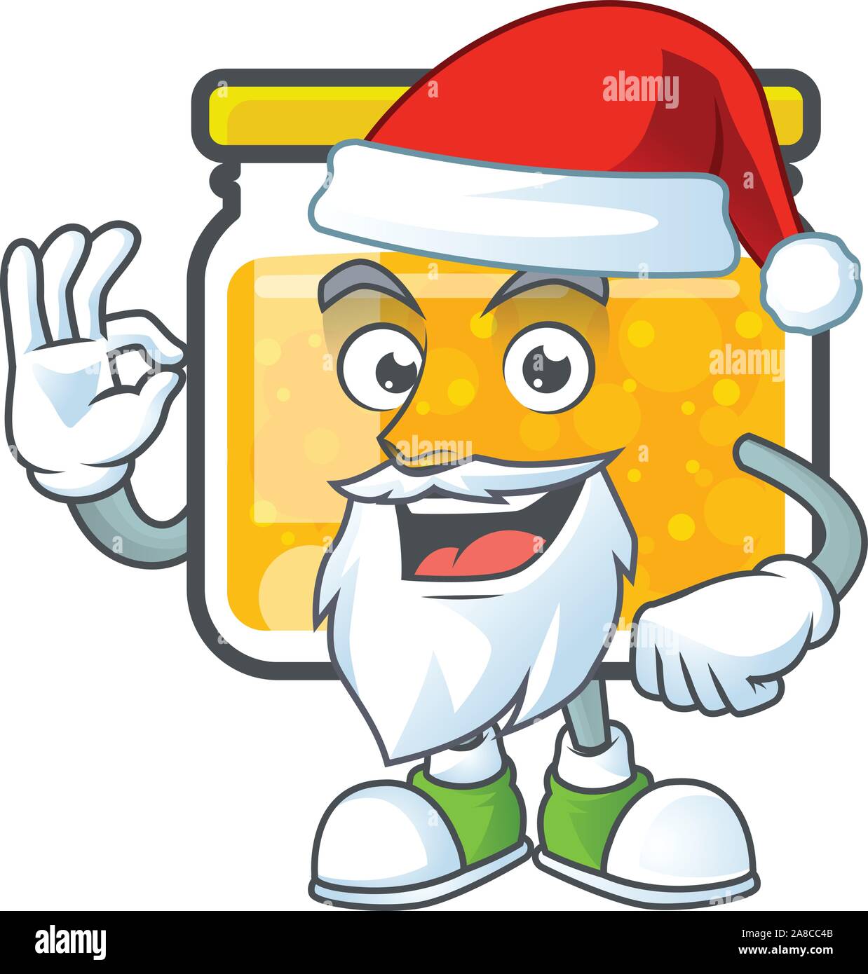 Fresh jam in jar cartoon character santa claus Stock Vector Image & Art ...