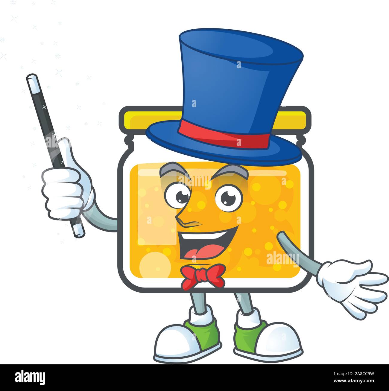 Fresh jam in jar cartoon character magician Stock Vector Image & Art ...