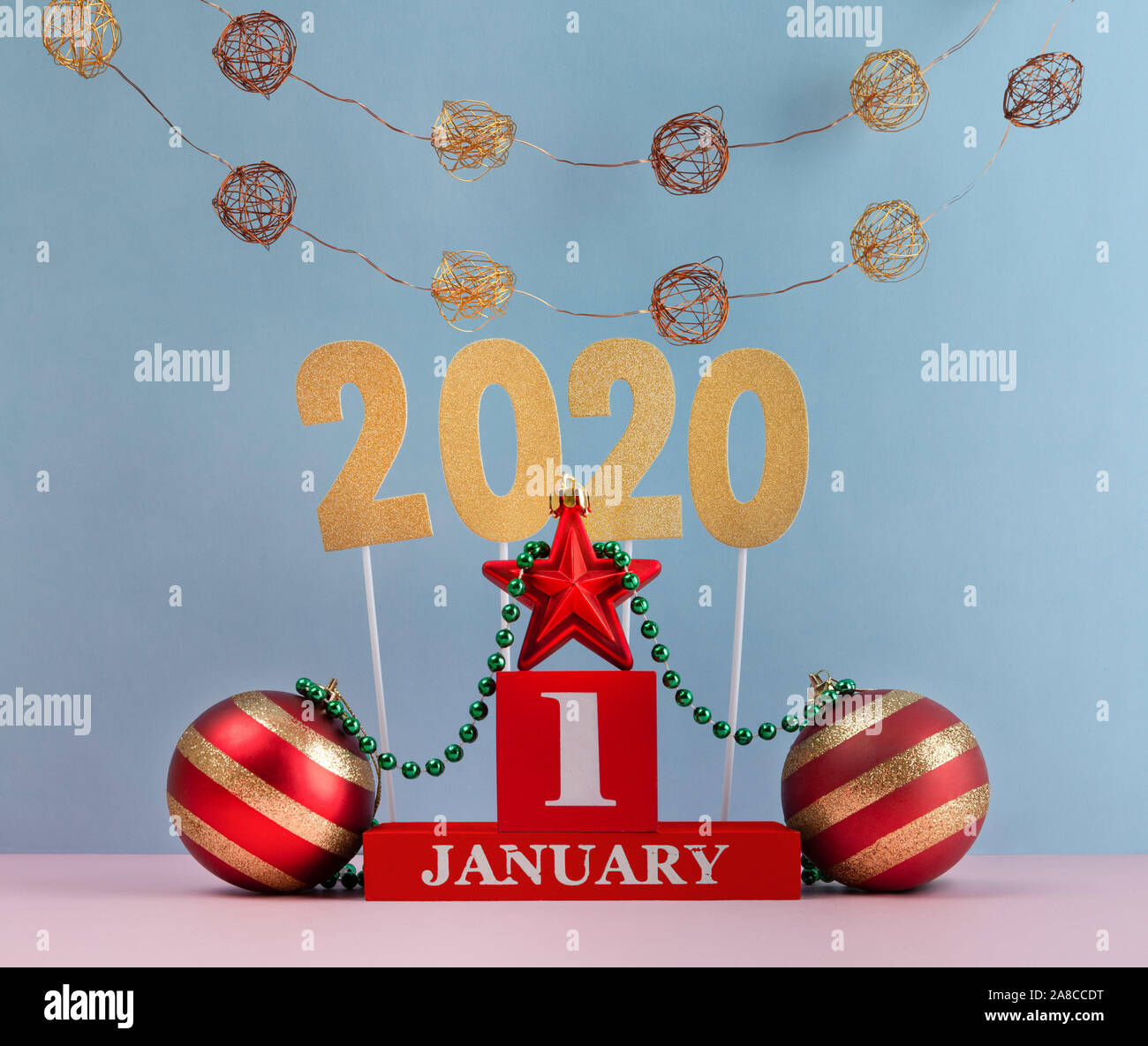 Happy New Year 2020 January 1st concept Stock Photo - Alamy